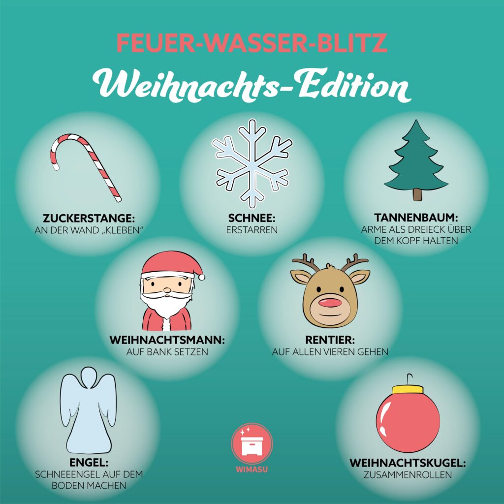 Feuer-Wasser-Blitz 42 Symbolkarten für 6 Varianten